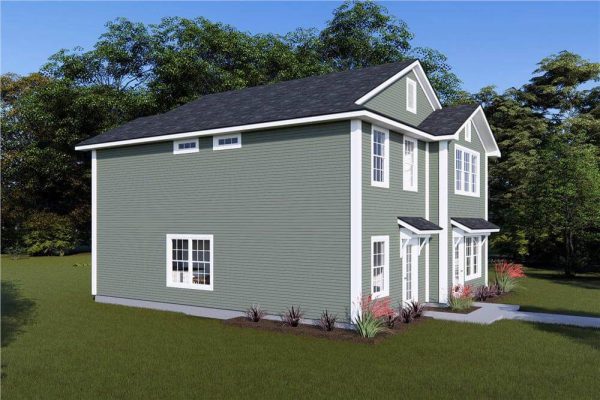 Cottage Style Duplex with 2-Bed Units and Open Living Space (Floor Plan ...