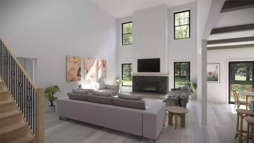 Traditional Style 4-Bedroom Winlaw Home with Balcony and 3-Car Side ...