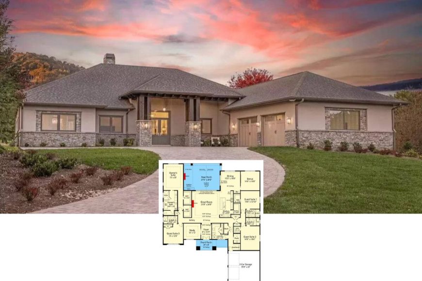 Traditional Style Two-Story 3-Bedroom Home with Open-Concept Living and ...