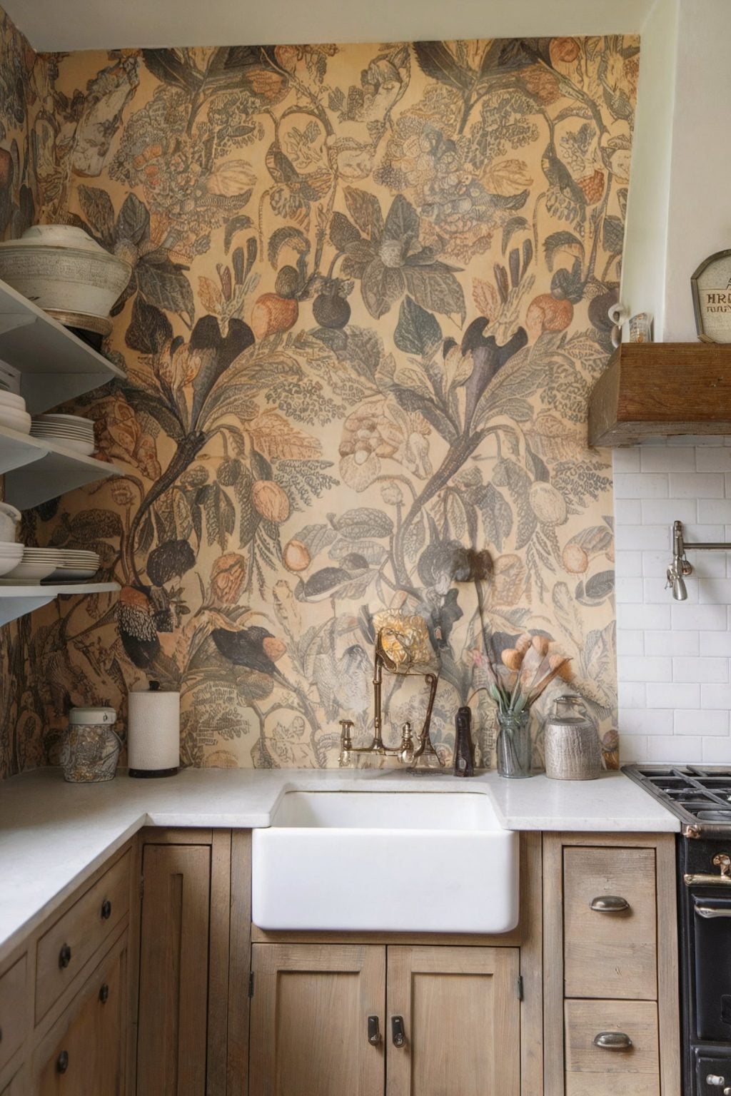 23 Kitchen Wallpaper Ideas to Add Personality and Character to Your ...