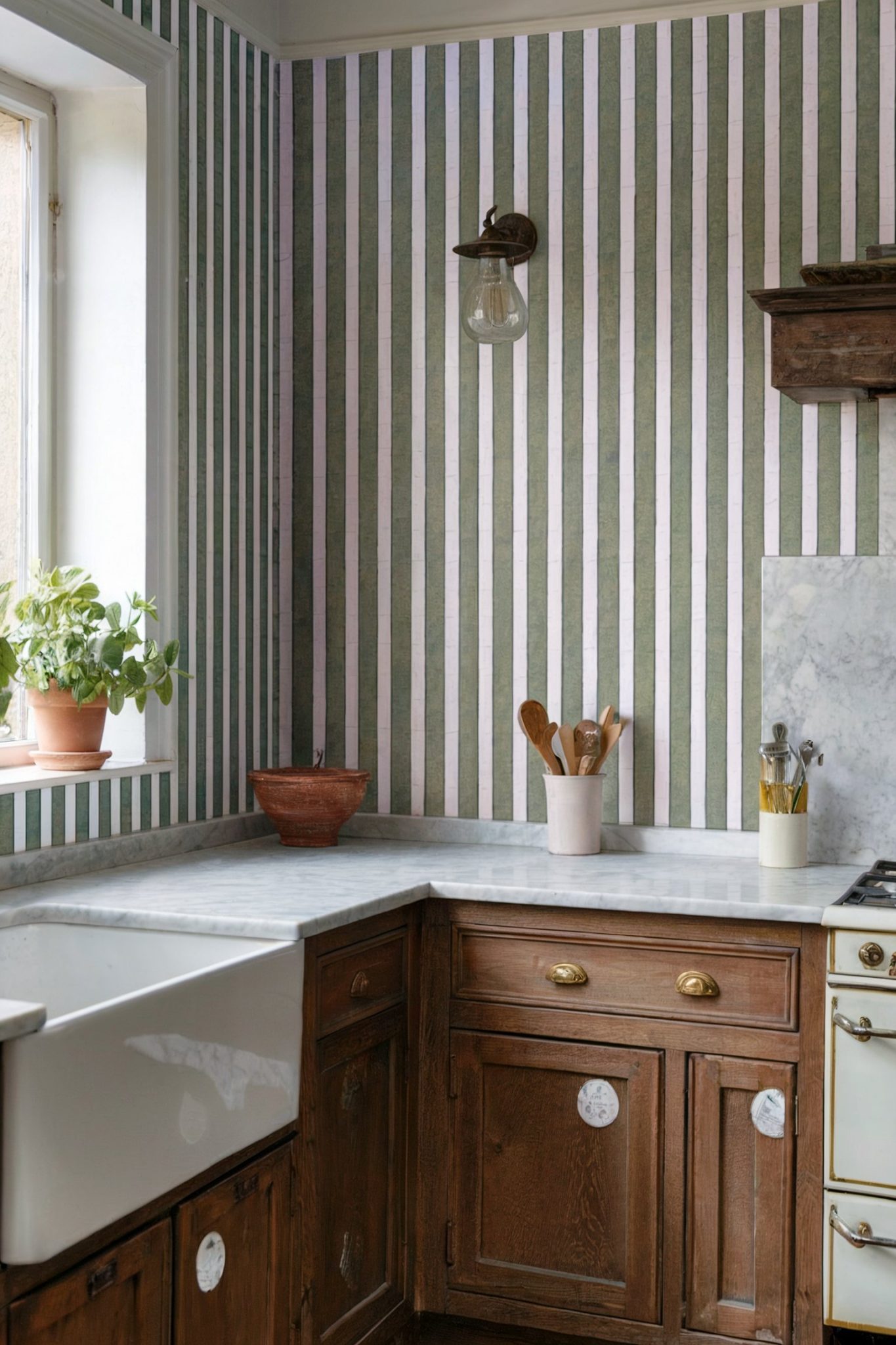 23 Kitchen Wallpaper Ideas to Add Personality and Character to Your ...
