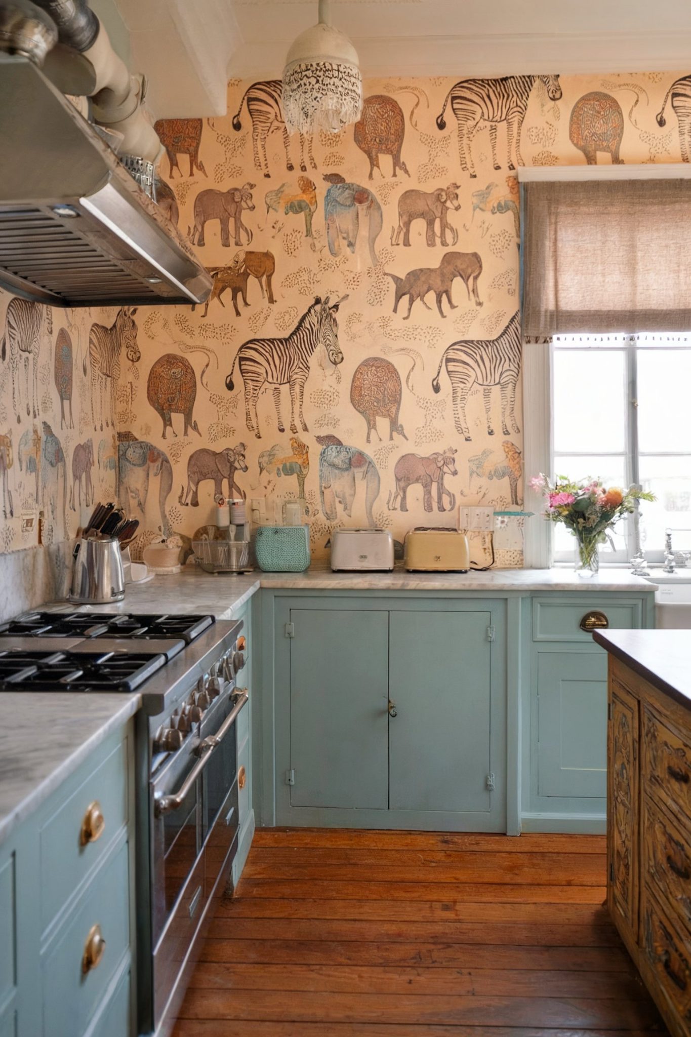23 Kitchen Wallpaper Ideas to Add Personality and Character to Your ...