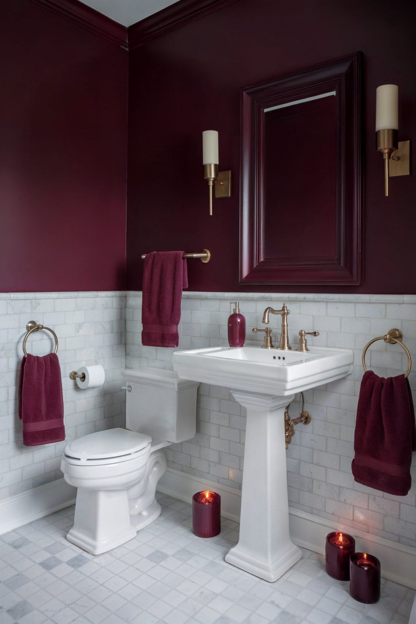 Make a Statement with These 21 Bold Burgundy Bathroom Designs – Home ...