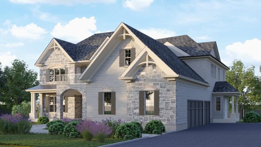 Bellshire Manor 4-Bedroom French Country-Style Home with Balcony and ...