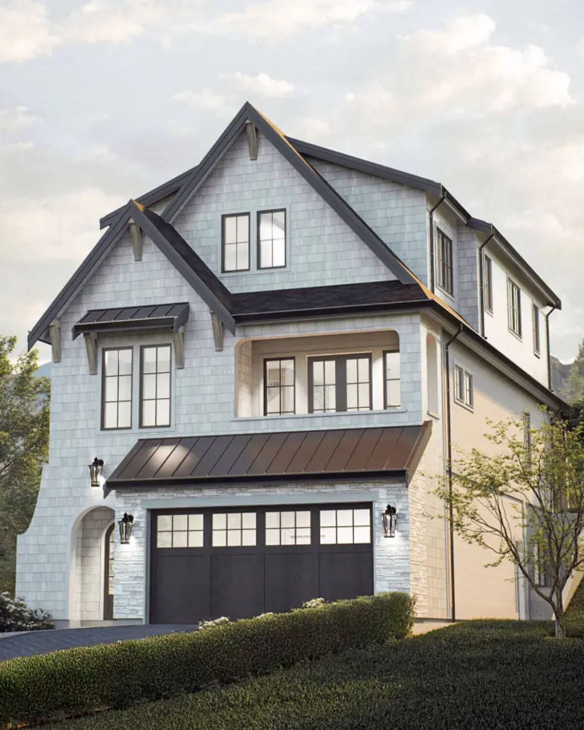 Modern 5-Bedroom Colonial Cottage with Walkout Basement and Narrow ...