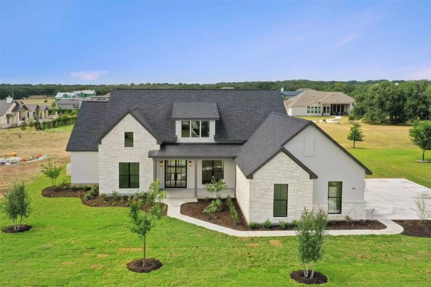 Transitional 4-Bedroom Corrine Farmhouse with Front Porch and Open ...