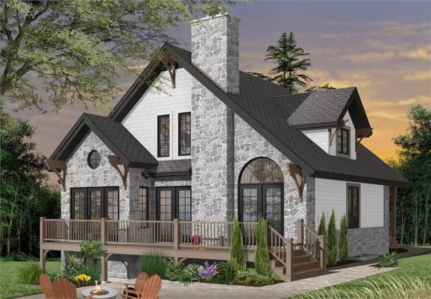 The Touchstone 2 Traditional Country-Style Home with Balcony and 3 ...