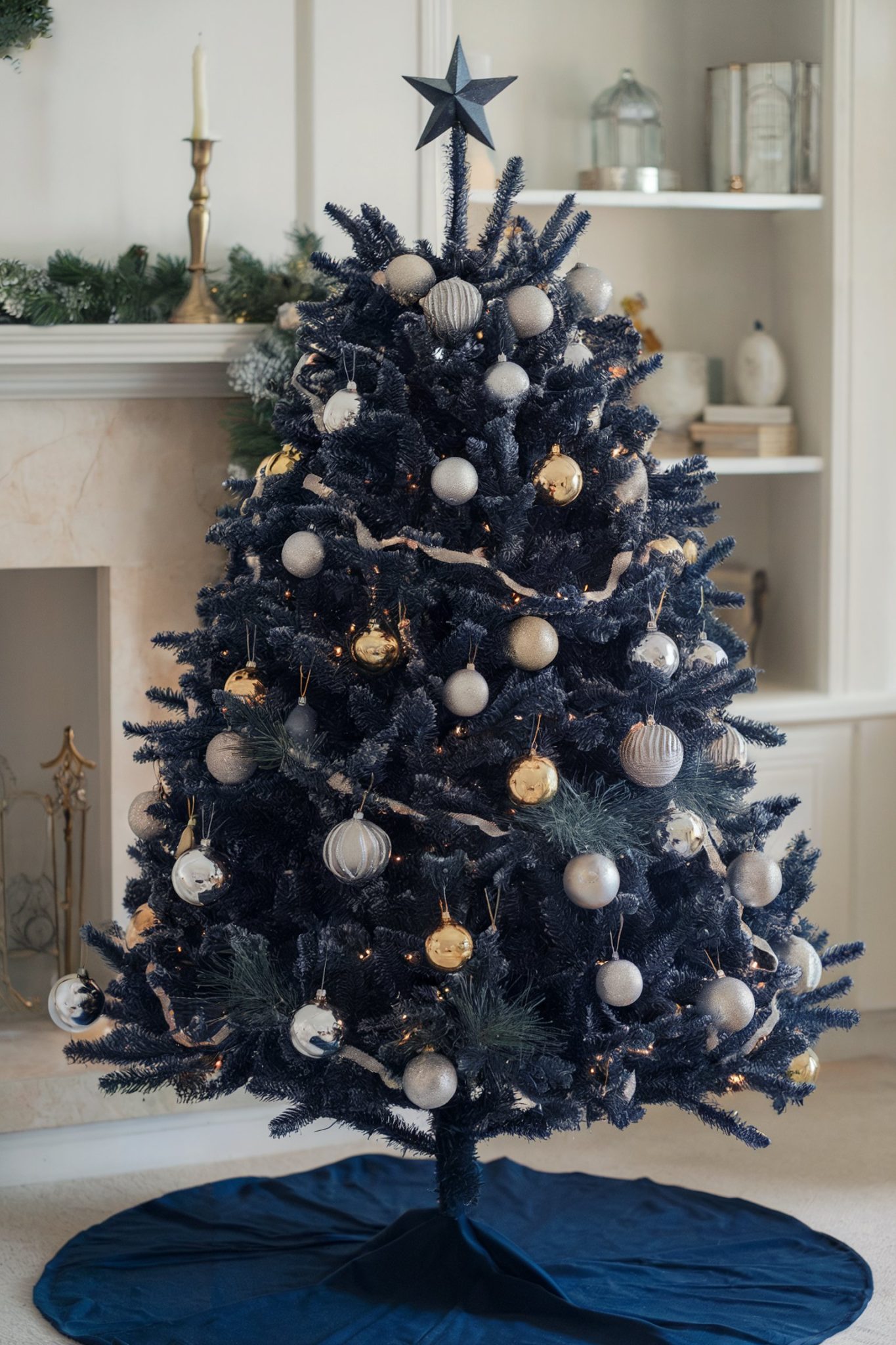 Celebrate the Season in Style with These 13 Navy Blue Christmas Decor ...