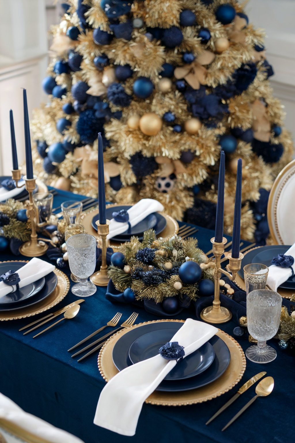 Celebrate the Season in Style with These 13 Navy Blue Christmas Decor ...