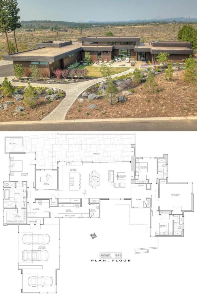 3-Bedroom Modern Home for a Corner Lot with Covered Terrace (Floor Plan ...