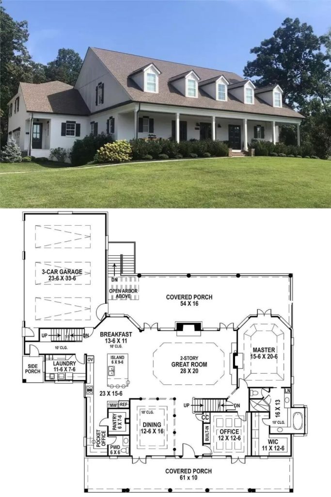 4-Bedroom Deerfield Farmhouse with Balcony and Lower Level Expansion ...