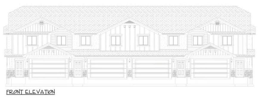 Traditional-Style Multiplex Home with Four 3-Bed Units and Double ...