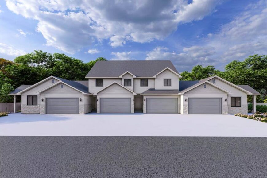 Traditional-Style Fourplex with Double Garage and Finished Basement ...