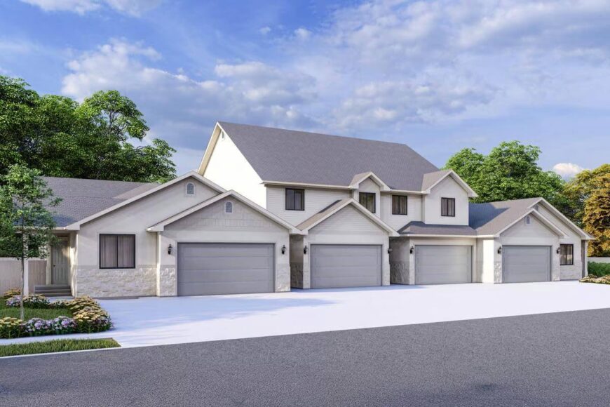 Traditional-Style Fourplex with Double Garage and Finished Basement ...