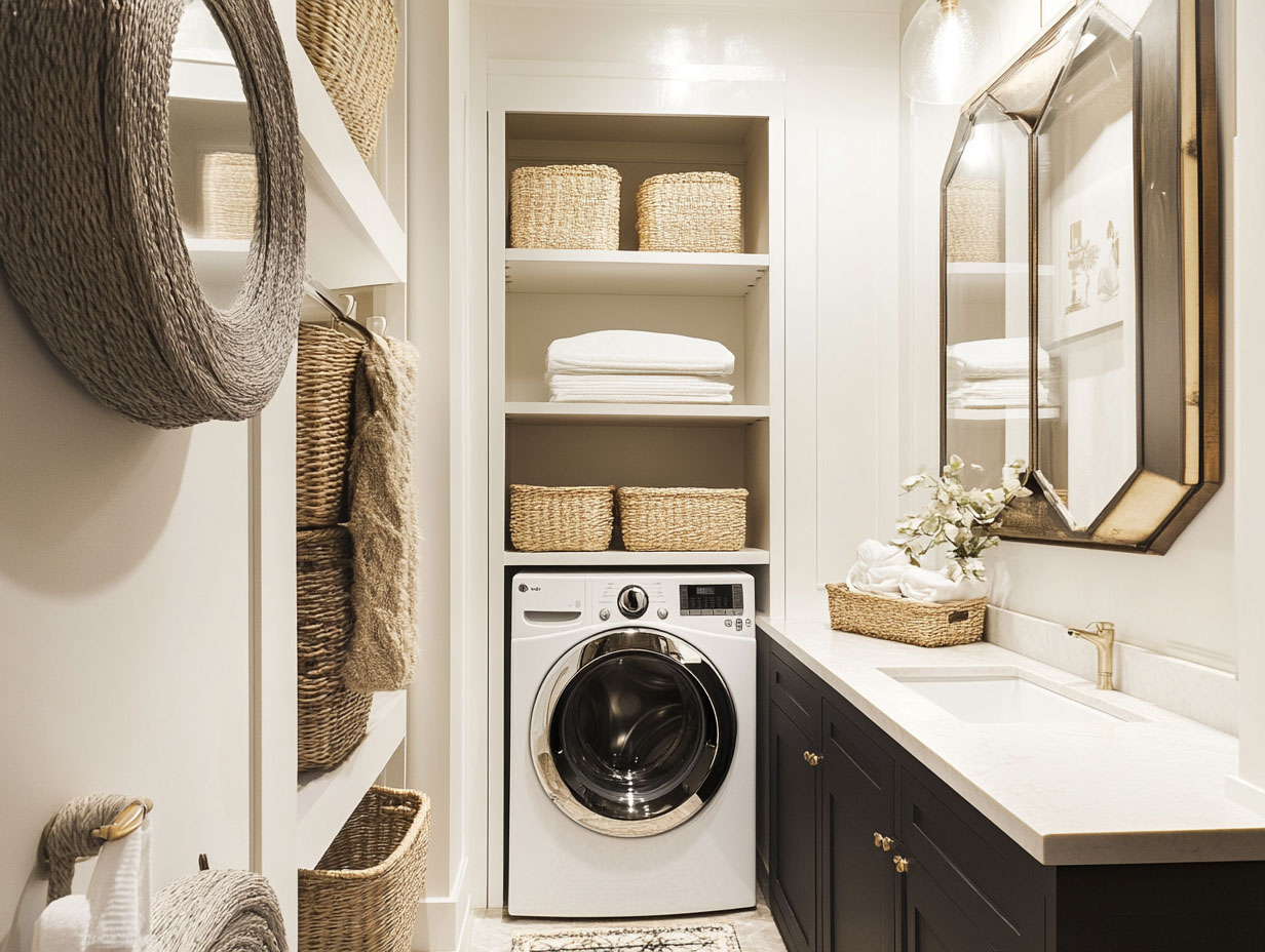 Tight on Space? 15 Small Laundry Room Ideas That Keep Things Organized ...