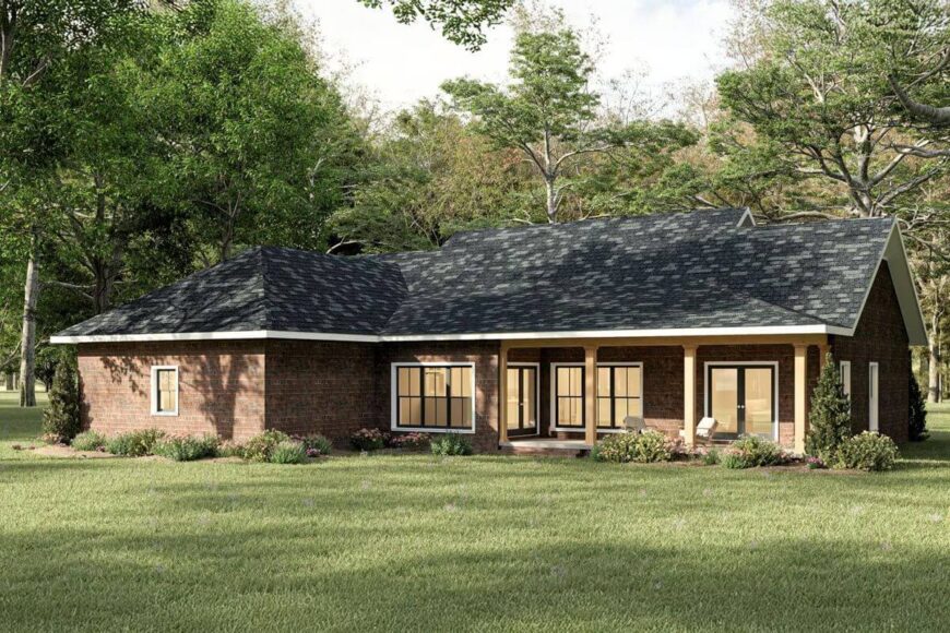 Farmhouse-Style 3-Bedroom Ranch with Dual Porches and Open-Concept ...
