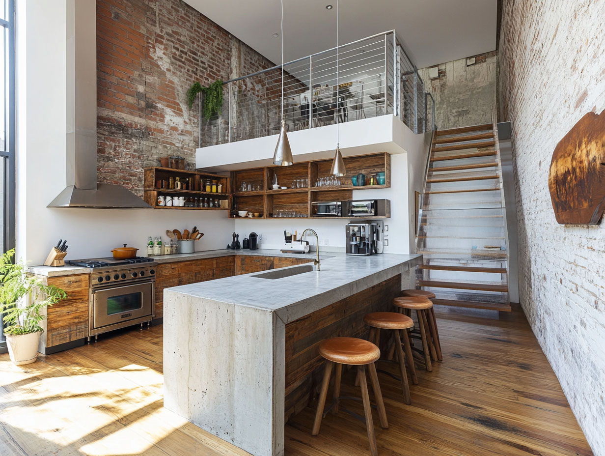 15 Stylish Loft Apartment Kitchens That Blend Function and Design ...