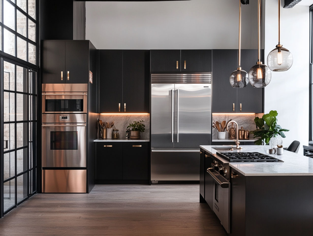 15 Stylish Loft Apartment Kitchens That Blend Function and Design ...