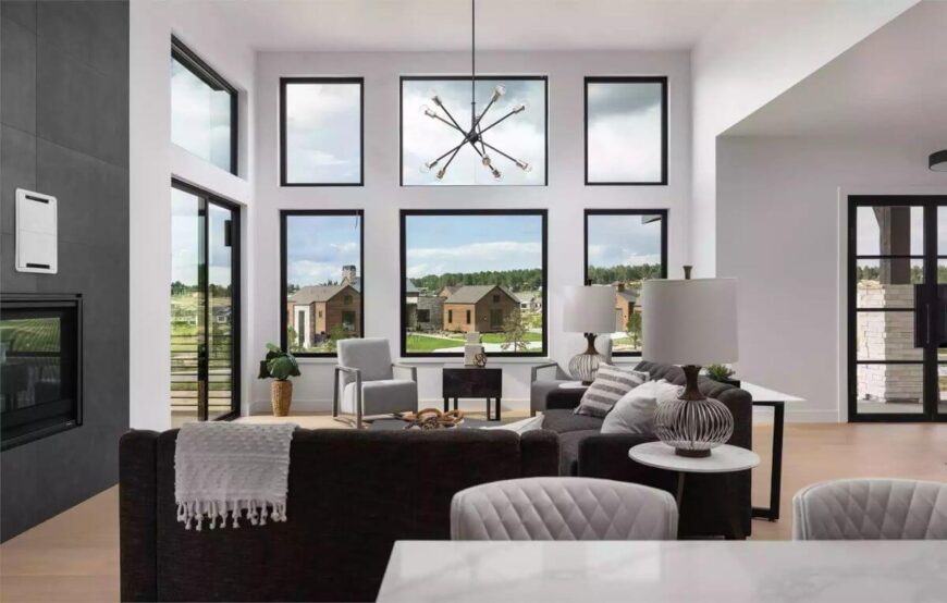 Transitional-Style 2-Bedroom Grassland Home for a Sloped Lot with Wet ...