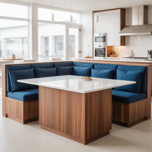 18 Built-In Banquette Kitchen Islands That Replace Traditional Dining ...