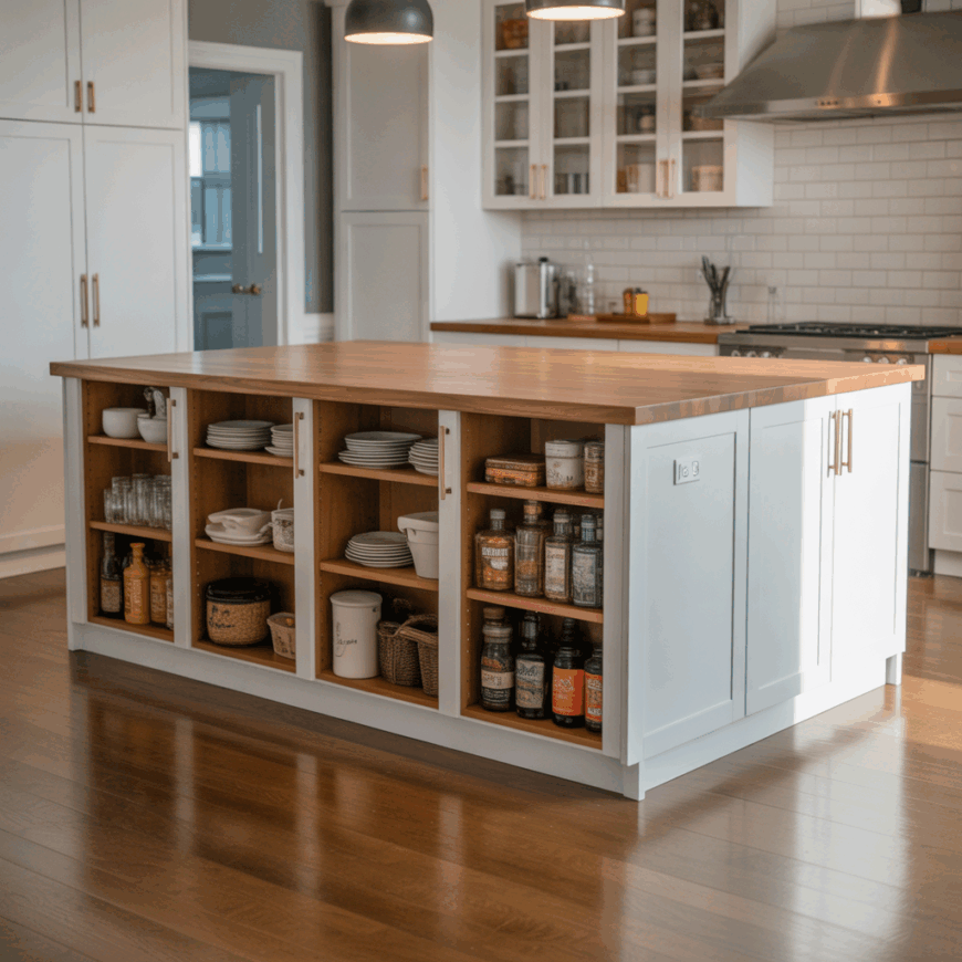 22 Kitchen Islands with Double-Sided Storage for Busy Family Kitchens ...