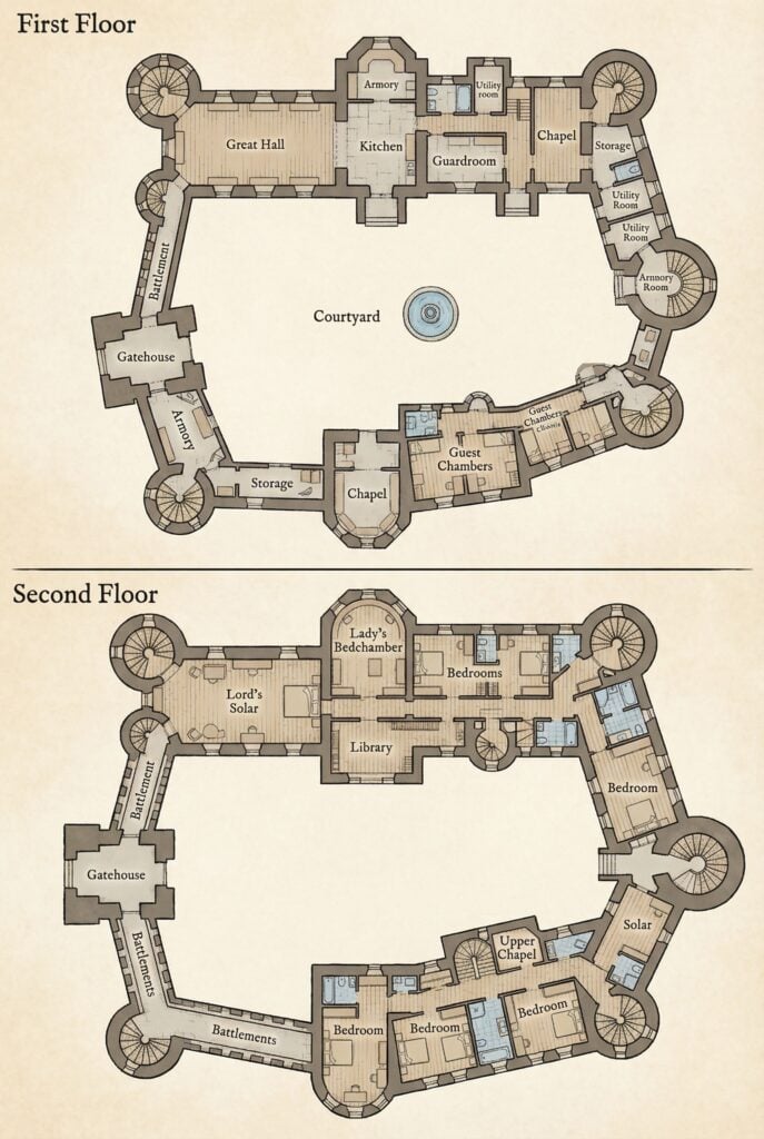 Epic Medieval Castle Floor Plan Layout – Home Stratosphere