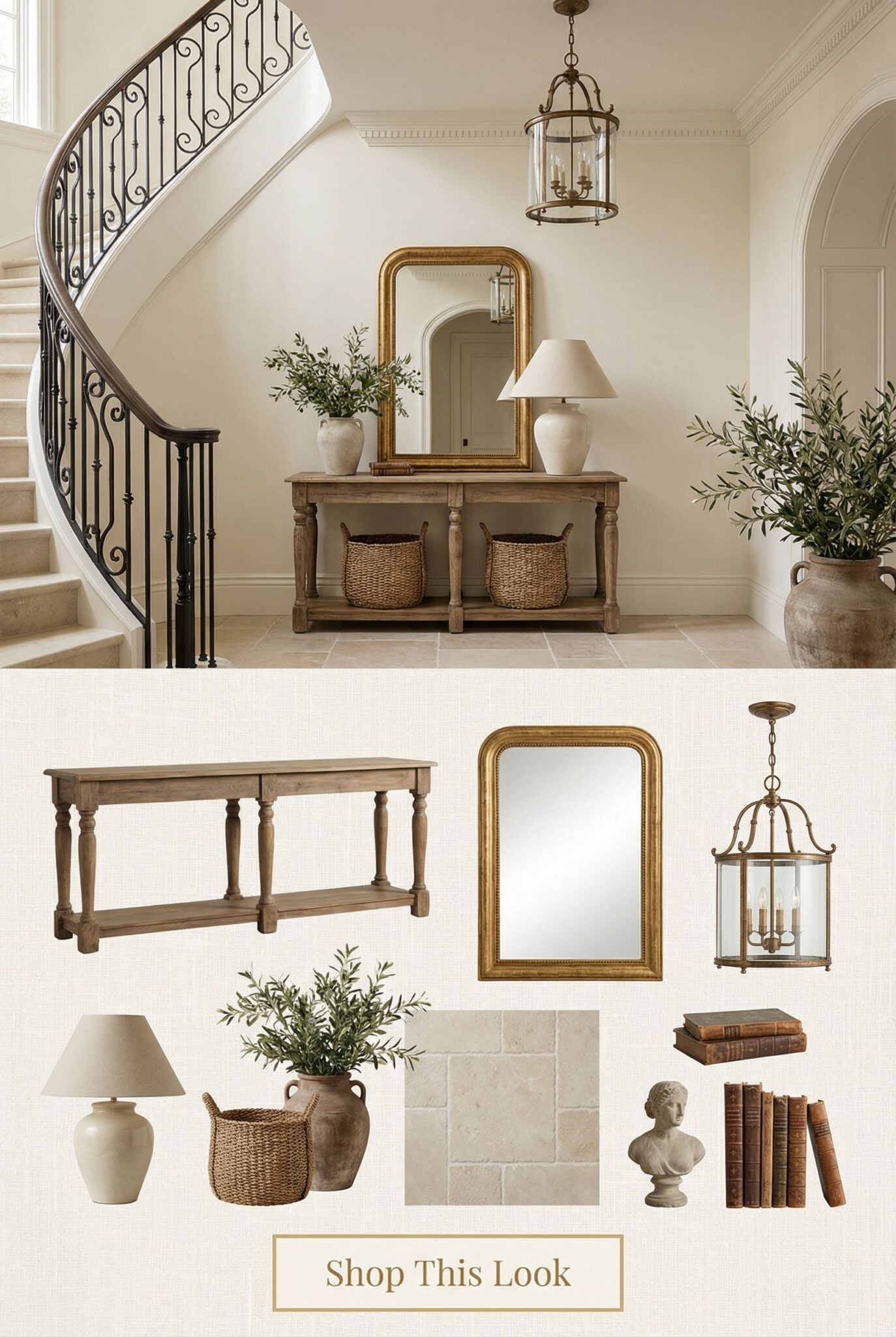 Elegant French Country Foyer You Can Easily Recreate at Home (Moodboard ...