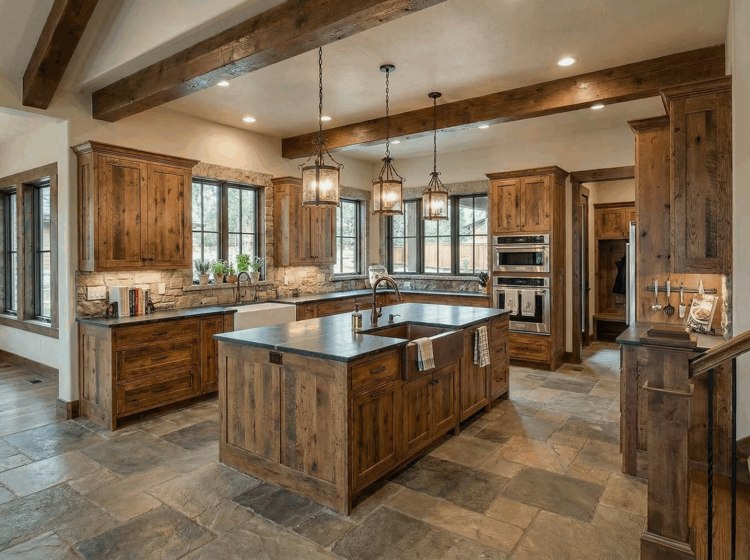 Stunning Rustic Craftsman 4,350 Sq. Ft. 4-Bedroom Executive House Plan ...