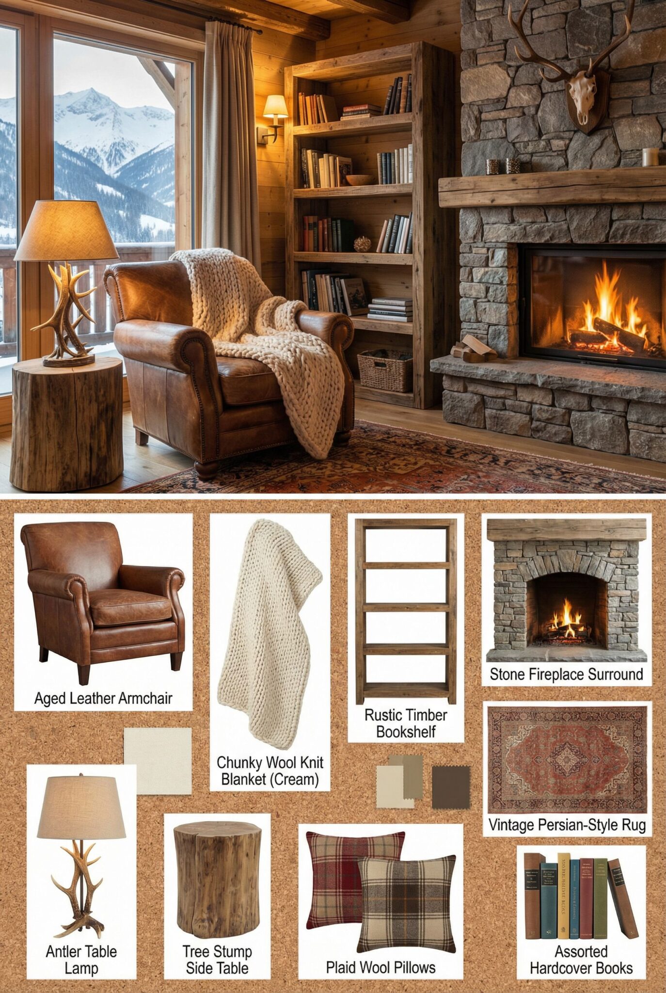 This Cozy Rustic Reading Nook Is Exactly What Every Mountain Cabin Needs