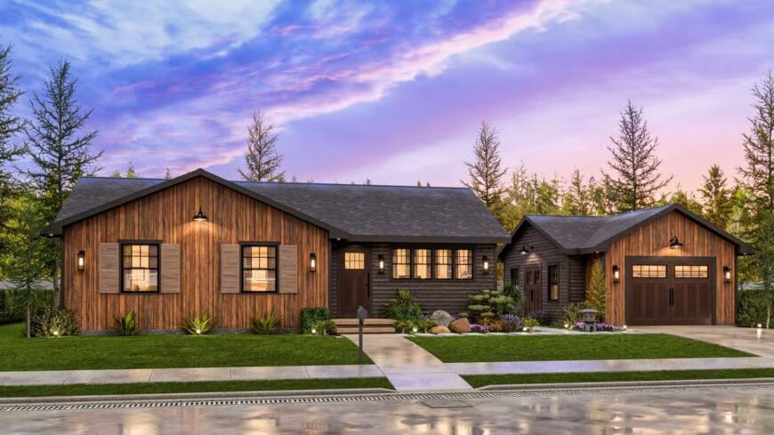Rustic 2-Bedroom Mountain Cabin with Detached Garage and Open-Concept ...