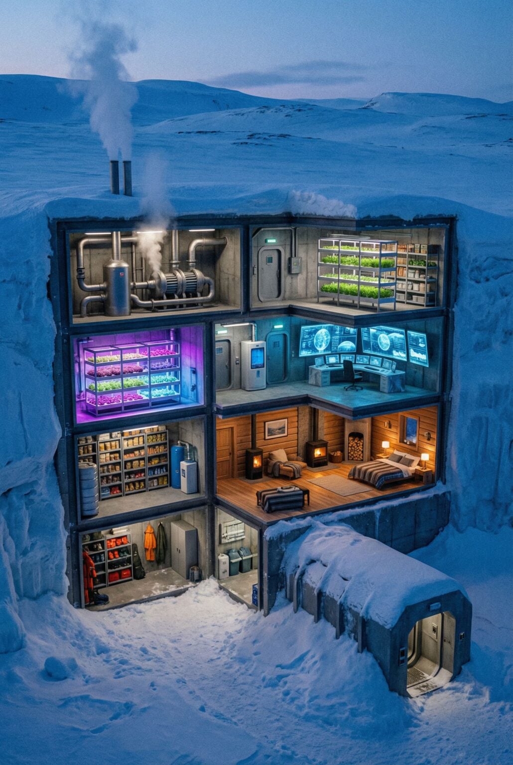 I Asked AI To Design 18 Different Bunker Designs for My Family to Live ...
