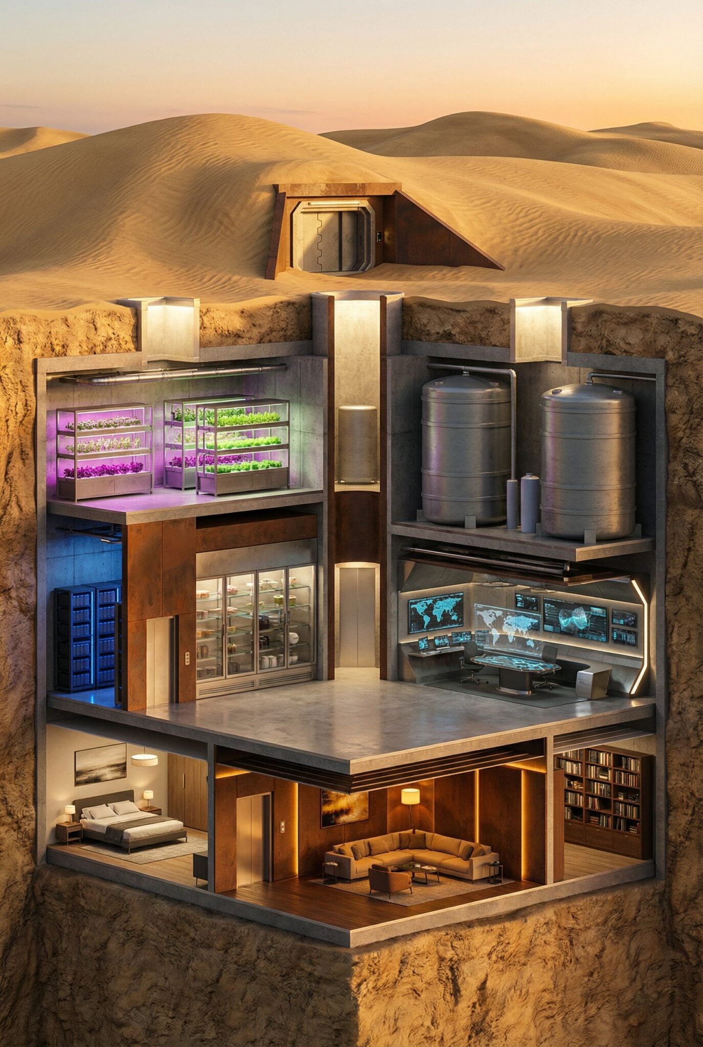 I Asked AI To Design 18 Different Bunker Designs for My Family to Live ...