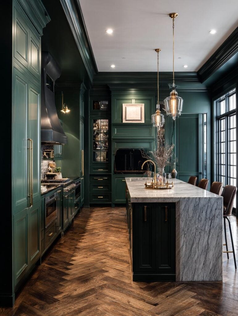 35 of the Ultimate Trending Green Parisian Chic Kitchen Designs for ...
