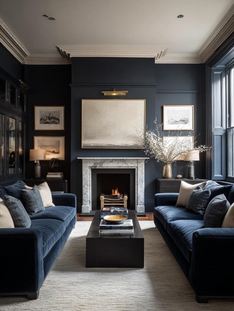 37 Trending Navy Blue Living Room Designs that Quietly Signal Expensive ...
