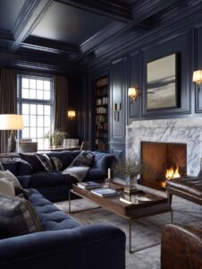 37 Trending Navy Blue Living Room Designs that Quietly Signal Expensive ...