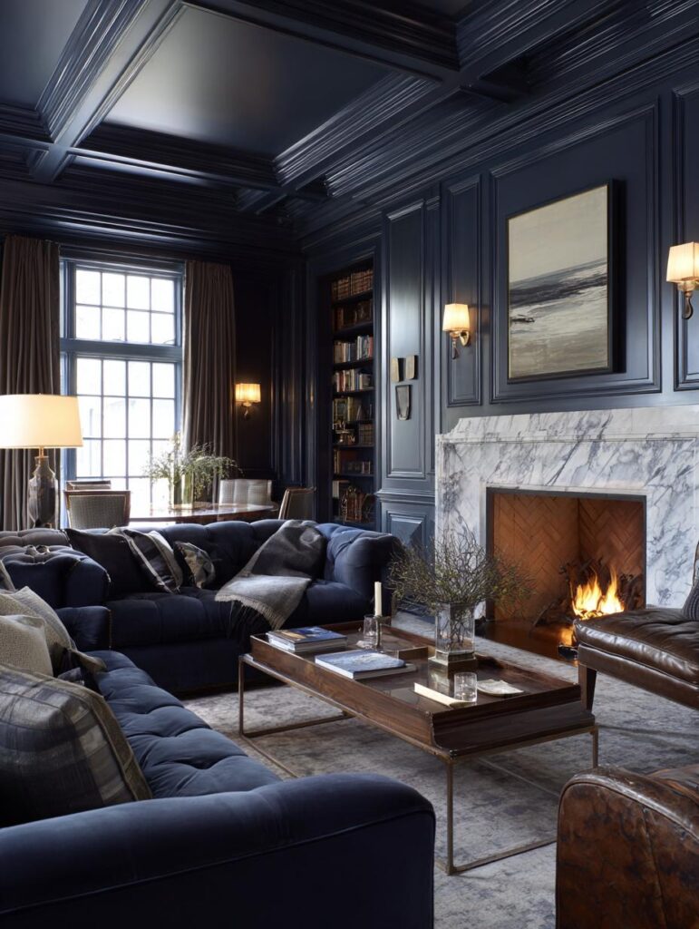 37 Trending Navy Blue Living Room Designs that Quietly Signal Expensive ...