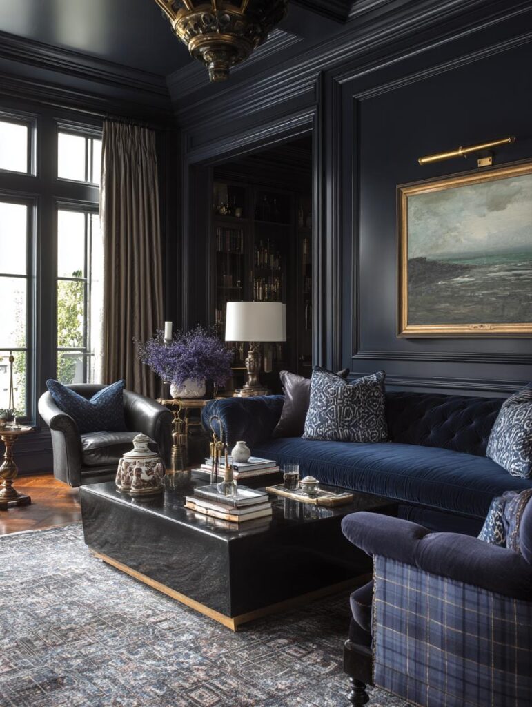 37 Trending Navy Blue Living Room Designs that Quietly Signal Expensive ...