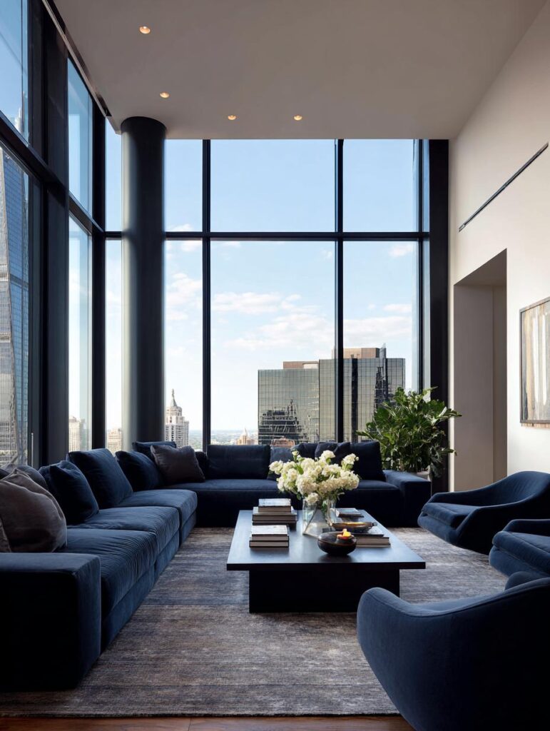 37 Trending Navy Blue Living Room Designs that Quietly Signal Expensive ...