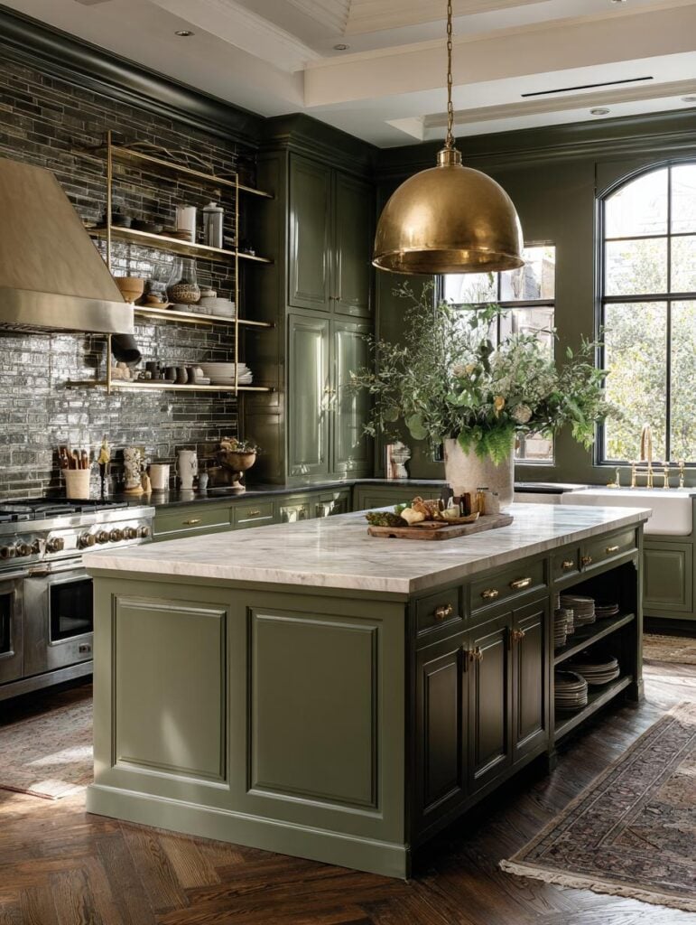 35 of the Ultimate Trending Green Parisian Chic Kitchen Designs for ...