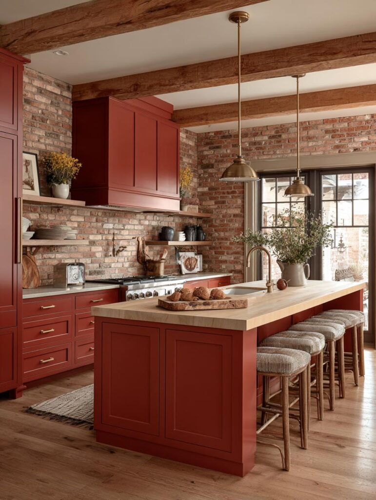 35 Top Trending Red Modern Farmhouse Kitchen Designs for 2026 – Home ...