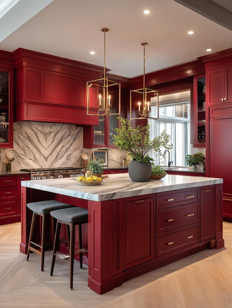 35 Top Trending Red Modern Farmhouse Kitchen Designs for 2026 – Home ...