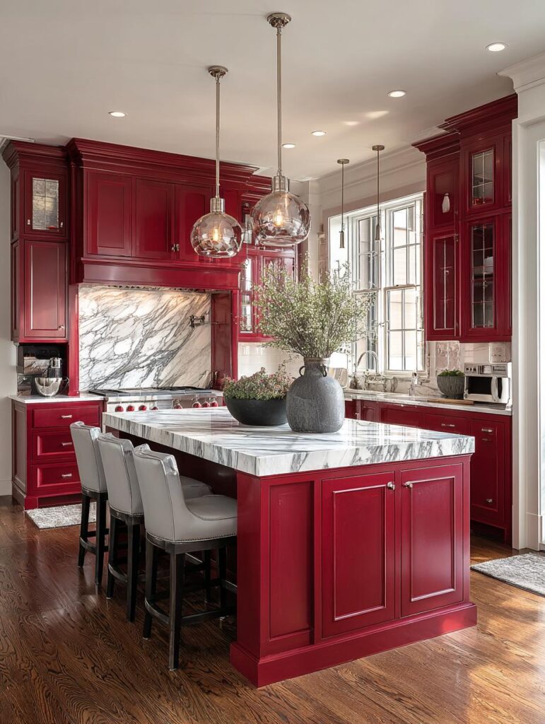 35 Top Trending Red Modern Farmhouse Kitchen Designs for 2026 – Home ...