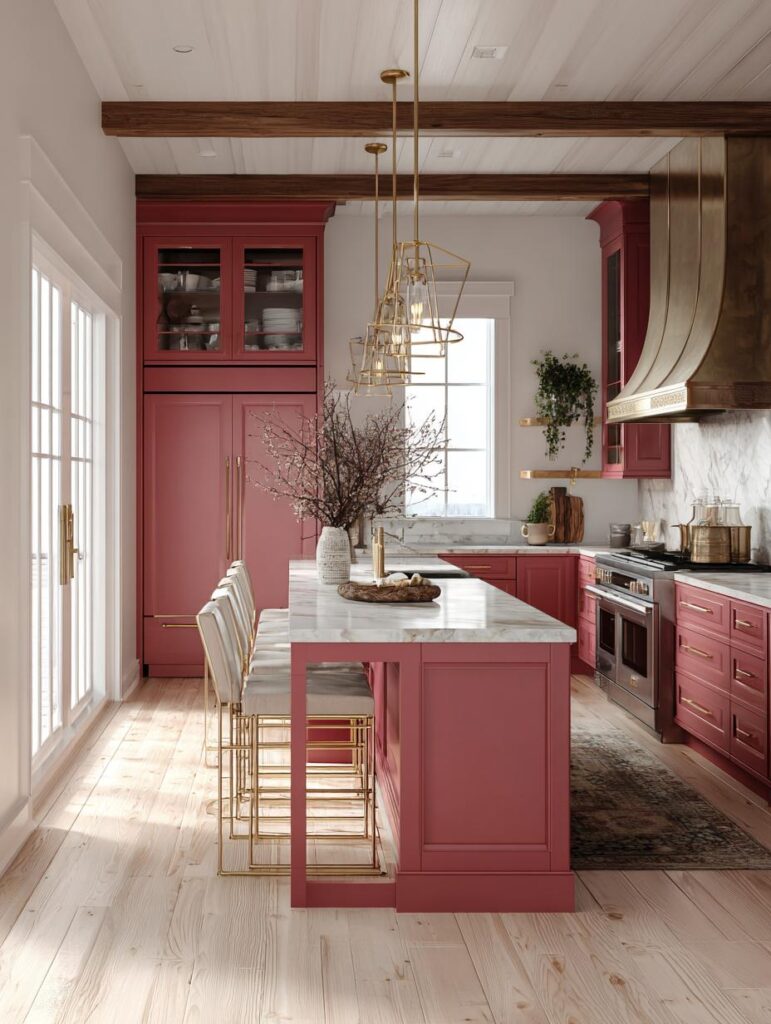 35 Top Trending Red Modern Farmhouse Kitchen Designs for 2026 – Home ...