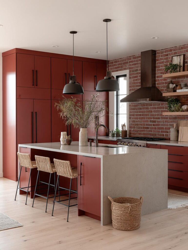 35 Top Trending Red Modern Farmhouse Kitchen Designs for 2026 – Home ...
