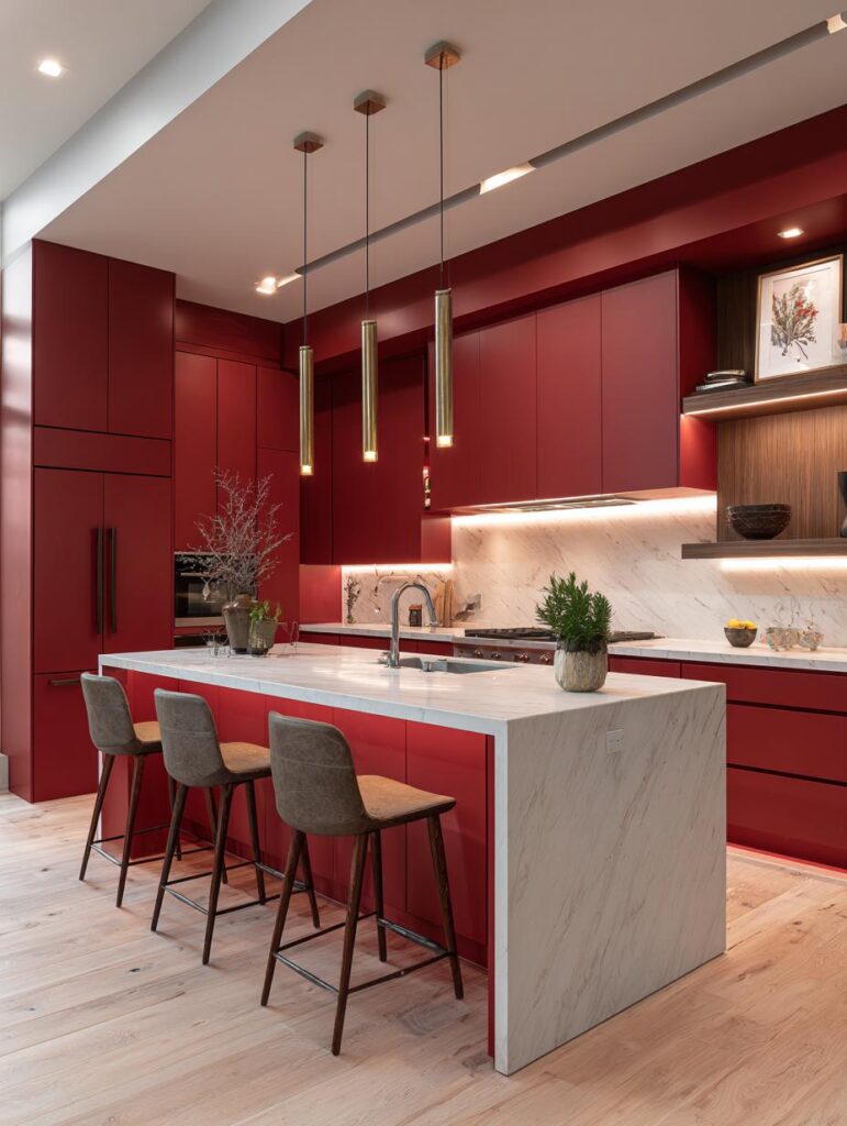 35 Top Trending Red Modern Farmhouse Kitchen Designs for 2026 – Home ...