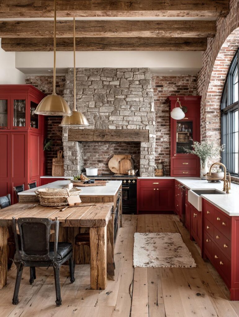 35 Top Trending Red Modern Farmhouse Kitchen Designs for 2026 – Home ...