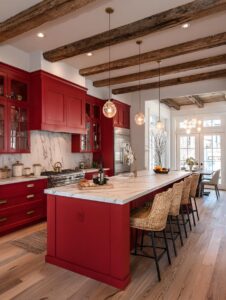 35 Top Trending Red Modern Farmhouse Kitchen Designs for 2026 – Home ...