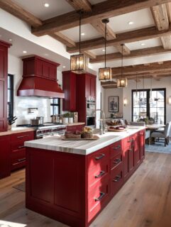 35 Top Trending Red Modern Farmhouse Kitchen Designs for 2026 – Home ...