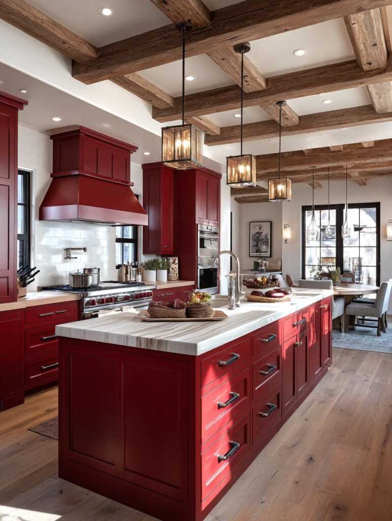 35 Top Trending Red Modern Farmhouse Kitchen Designs for 2026 – Home ...