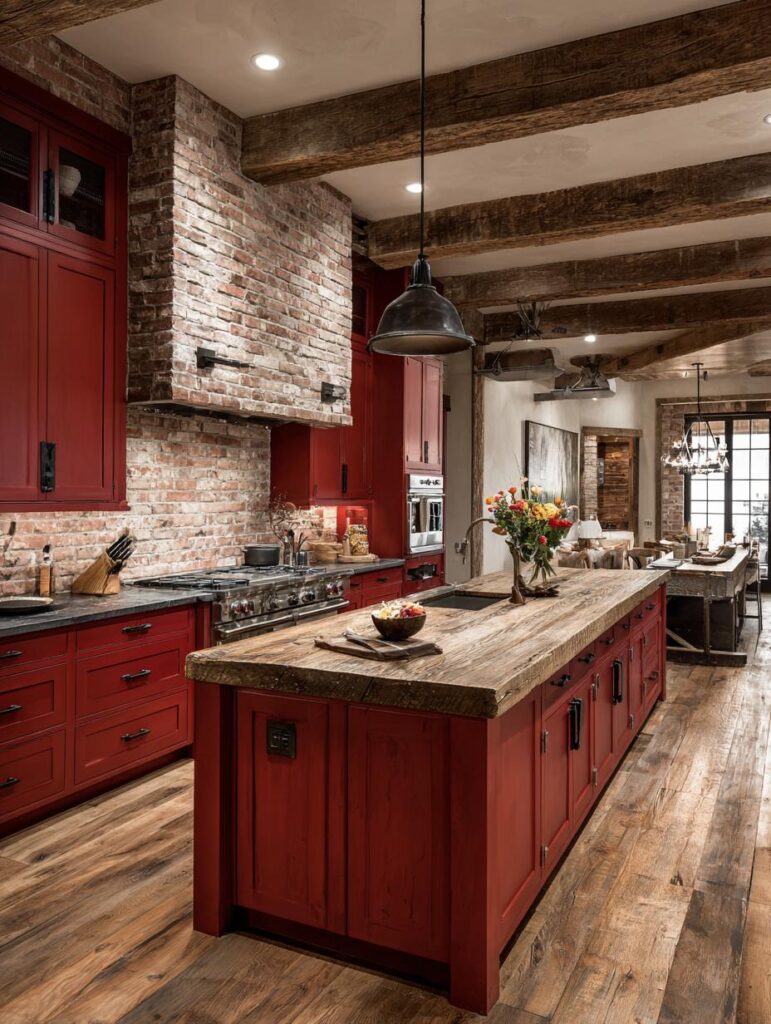 35 Top Trending Red Modern Farmhouse Kitchen Designs for 2026 – Home ...